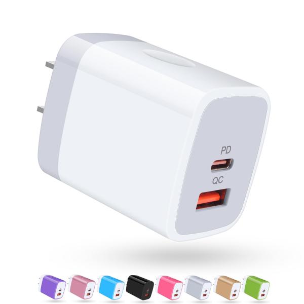 カラー：ホワイトサイズ：1・【USB-C 20WおよびUSB-A 18Wポート搭載】 Power Delivery対応のUSB CとQuick Charge対応のUSB Aの両ポートを搭載しています。 USB-C単独で使用する場合、USB-...