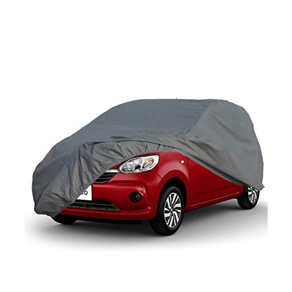 カラー：グレーサイズ：365*170*170CM【サイズ】（約）長365cm×幅170cm×高170cm,汎用 サイズ(適合目安:車長 3.2m~3.6m/車幅 1.4m~1.7m/車高1.4m-1.7m)，軽自動車專用カバー 一般車【4層...