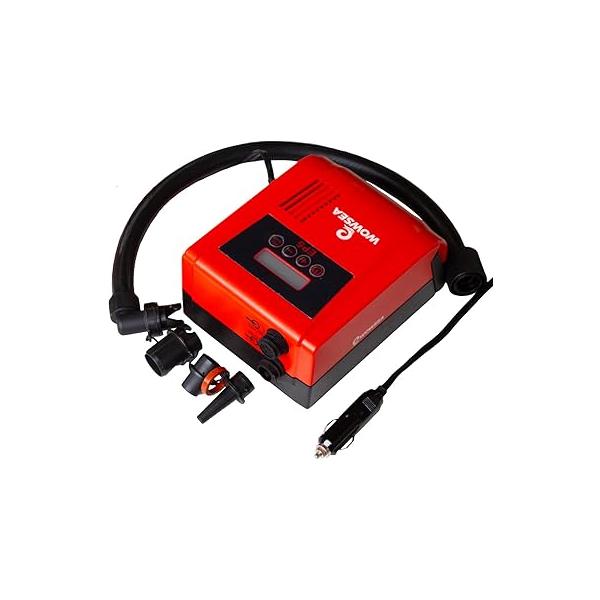 カラー：空気入れ対応DC12V車用バッテリの給電方式、短時間に空気入れできます。空気ホースは着脱可能。素材:ABS＋PA。重量約1.3kg。最大圧力：16psi (SUP 12~15psi推奨)。設定した空気圧まで達すると自動停止機能があり...