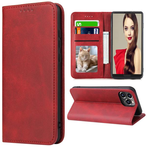 カラー：レッドサイズ：For i Phone 13 Pro【対応機種】: i Phone 13 Pro 用手帳型ケース (6.1 インチ対応）?【素材改良】本商品の外部カバーは牛革繊維を人工合成という生産プロセスで仕上げられた合革で、普通の...