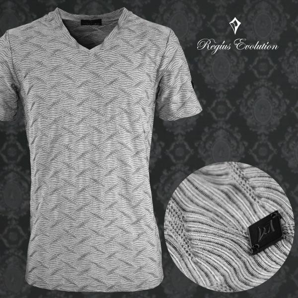 REGIUS EVOLUTION■仕様:Vネック 左袖にブランドロゴプレート■素材:ポリエステル73％　レーヨン25％　ポリウレタン2％■モデルデータ:ポリエステル73％　レーヨン25％　ポリウレタン2％■キーワード：ニットソー ボーダー ...