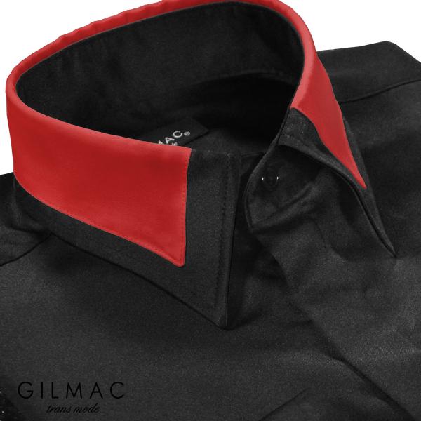 GILMAC■仕様:レギュラーカラー 胸ポケット無し 比翼前立て■素材:ポリエステル100％■キーワード：MADE IN JAPAN Yシャツ ワイシャツ カッターシャツ バイカラー シンプル メンズ 男性用 紳士用 お兄系 モード系 ドレ...