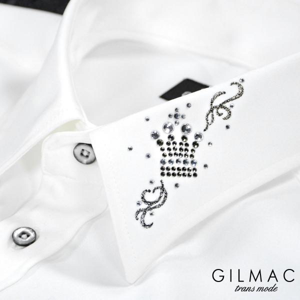 GILMAC■仕様:胸ポケットなし　レギュラーカラー■素材:ポリエステル100％■モデルデータ:Mサイズ着用　170cm×59kg　B85/W76/H92■キーワード：MADE IN JAPAN 紳士用 男性用 ワイシャツ Yシャツ カッタ...