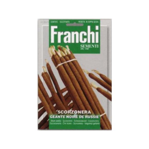 ブラックサルシフィ（Scorzonera　スコルツォネラ）※別名「オイスタープラント」とも呼ばれ、牡蠣のような独特の風味が特徴です。イタリアの伝統野菜、スコルツォネラは、西洋黒ごぼうとして親しまれる根菜。FRANCHI社の固定種で、日本のゴ...