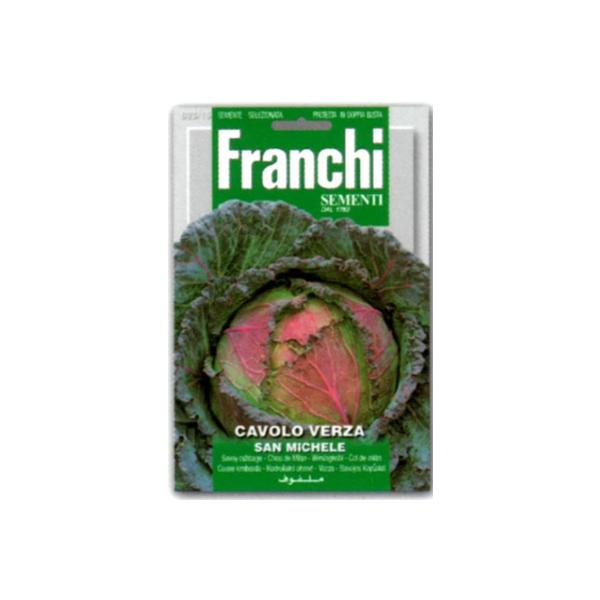 キャベツ・サボイキャベツSAN MICHELE晩生種、ややちじれの入った、かすかに赤紫色の葉はしっかりと固く巻き球形になります。寒さに当たることで、葉の美しい赤紫色が出ます。●種まき：6-8月●収穫：10-2月●種子数：8ｇ　発芽率：約75...
