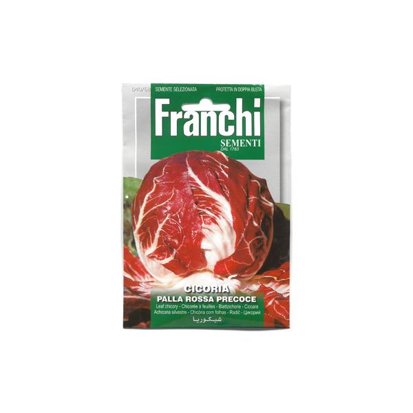 リーフチコリー・PALLA ROSSA Precoceチコリーの中でも定番人気の品種です！葉は柔らかく、パリパリとした歯ごたえも良くサラダの色目に重宝します。女性の手で、握りこぶし2個分弱くらいの大きさで収穫して売られています。イタリアでは...