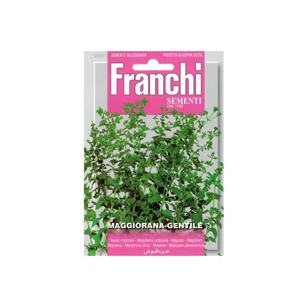 【スイートマジュラム】<BR>宿根草、フレッシュやドライの葉は肉料理やオムレツなどの香り付けに使われます。トマトとの相性も大変よく、イタリヤではトマトソースやピザにもよく使われます。●種まき：２〜10月●収穫：3〜11月種子数：...