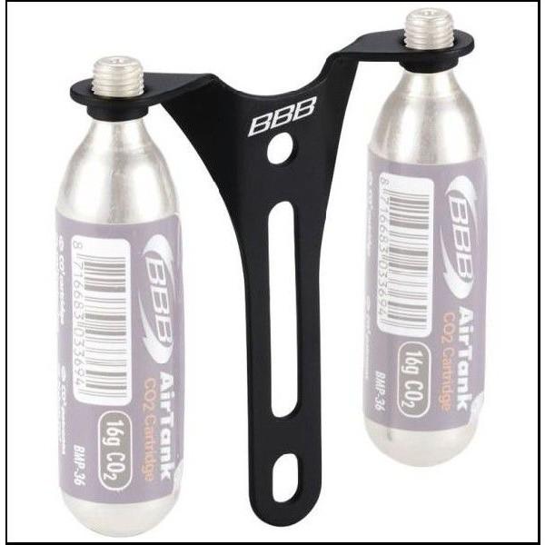 参考重量：11g・2本のCO2カートリッジ用マウント付6061アルミニウム合金製ブラケット。・ボトルケージの下に取り付け可能。・安全で手の届く場所にカートリッジを収納。※この商品は、お取り寄せ商品となります。※メーカーの在庫切れ・廃番・入荷...