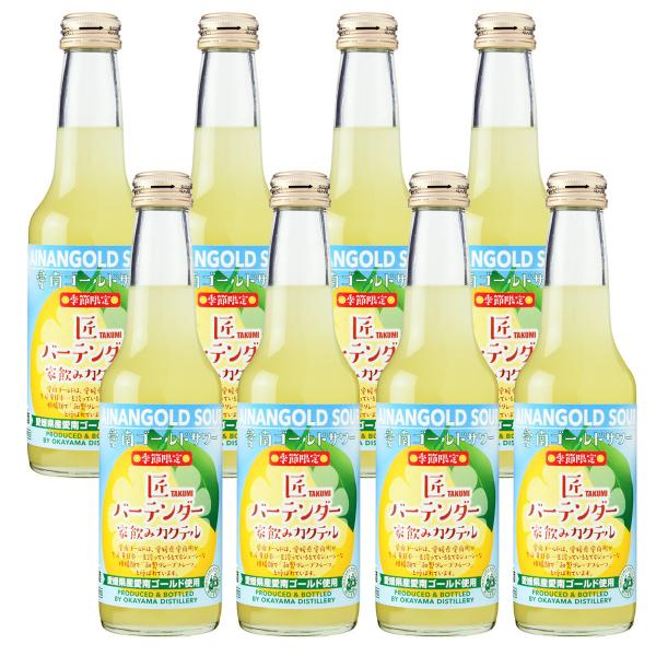 匠バーテンダー家飲みカクテルシリーズの愛南ゴールドサワー8本セットです。愛南ゴールドサワー「苦味のない日本版グレープフルーツ」として有名な愛南ゴールドをふんだんに使用し、当社のクラフトウォッカ晶光（あきひかり）とクラフトジン岡山をベースに、...