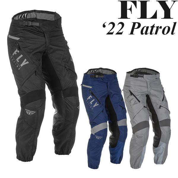 モトクロス/オフロード/エンデューロ/トライアル パンツ※米国より発送となり、納期は1-2週間です。ブランド：Fly Racing フライ レーシング年式：2022モデル：Patrol パトロールカラー：　黒 (ブラック)　灰 (グレー)　...
