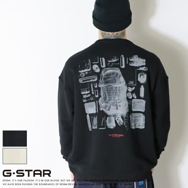 ジースターロウ スウェット トレーナー クルーネック オーバーサイズ ルーズ G-STAR 長袖 ロゴ 刺繍 メンズ 国内正規品 D25135-D557オーバーサイズのシルエットがトレンド感を演出するクルーネックスウェット"Knolling...