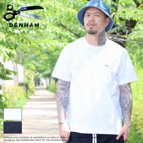 デンハム DENHAM tシャツ 半袖 刺繍 ロゴ ワンポイント シンプル 刺繍 アメカジ メンズ 国内正規品 01-24-03-52-010/01-24-03-52-012胸元に施されたシザーズマーク刺しゅうがさりげないアクセントになるT...