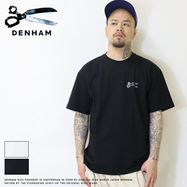 デンハム DENHAM tシャツ 半袖 刺繍 ロゴ ワンポイント シンプル 刺繍 アメカジ メンズ 国内正規品 01-24-03-52-020/01-24-03-52-022アイコニックなシザーズマークのチェーンステッチがアクセントになるT...