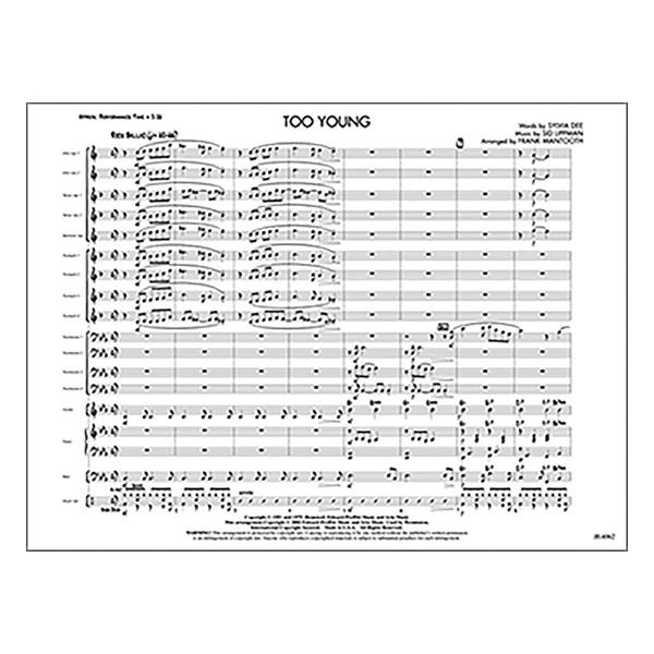 商品タイトル：Too YoungSidney Lippman / 編曲：Frank Mantooth商品形状: ビッグバンド | 楽譜 | 総譜+パート譜品番：FJH Music Company JE4062送料：この商品は、ヤマト運輸のネ...
