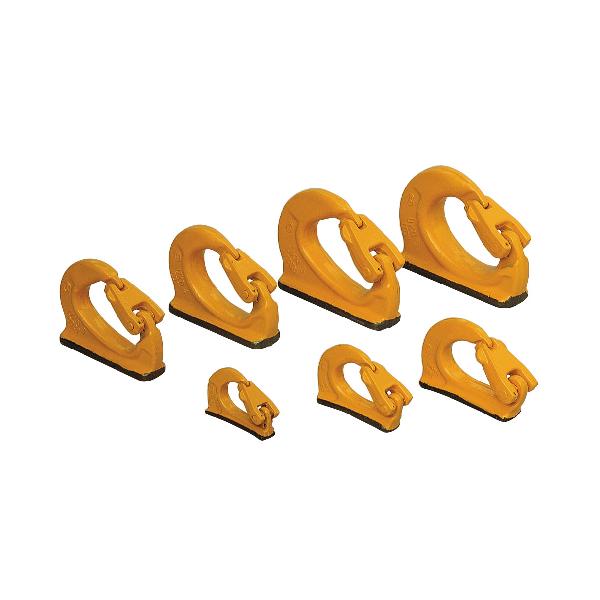 マーテック溶接フック用　UKN-4ｔ用バケット容量：0.3m3〜0.5ｍ3以下フック単体最大荷重：4ｔ特長●掛け外しの容易な耳付ラッチを採用●万一ラッチに荷重が掛かっても、使用荷重の範囲では耐えられるように設計されています。●メーカー出荷時...