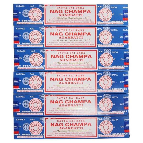 【商品名】　SATYA サイババナグチャンパ スティックタイプ 6箱セット★★ラッピングについて★★当店ではラッピングは承っておりません。ご了承くださいませ。★★サイズ・カラーの指定について★★商品によってはサイズやカラーのラインナップが複...