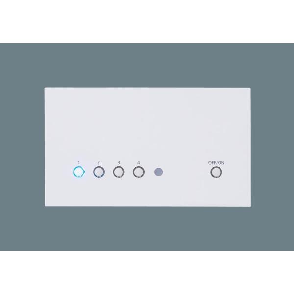 NQ28732WKリビングライコン3回路マルチ高機能調光タイプ（親器）仕様◆【プレート】ホワイト◆入力電源：AC100V（50／60Hz共用）◆回路数：3回路◆調光−ON／OFF切替スイッチ付◆記憶シーン数：4シーン◆操作シーン数：4シーン...