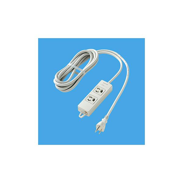 品番： WCH2432H品名： OAタップ(接地15A抜け止め形)(2コ口・グレー)(3mコード付)(マグネット付)