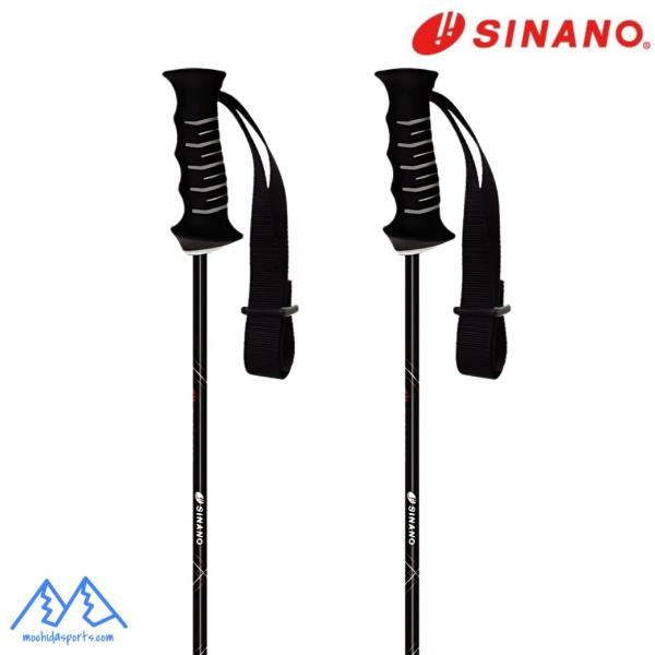 SINANO HYSTREAMシナノ カーボン製　スキーポール ハイストリーム 極細10.5mmカーボンシャフトに、多層構造がもたらすしなやかさと強度。グリップには、手のひらに自然と馴染むレキタングル形状を採用。すべてが“滑ること”だけにフ...