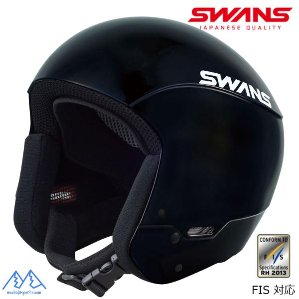 【発売日：2026年11月25日】SWANS レーシングヘルメット HSR-90FIS-RS P1 BK耐衝撃性に優れたABS樹脂素材を使用アルペンスキーにおけるすべての要素が凝縮されたFIS認証レーシングモデル日本人の頭にジャストフィット...