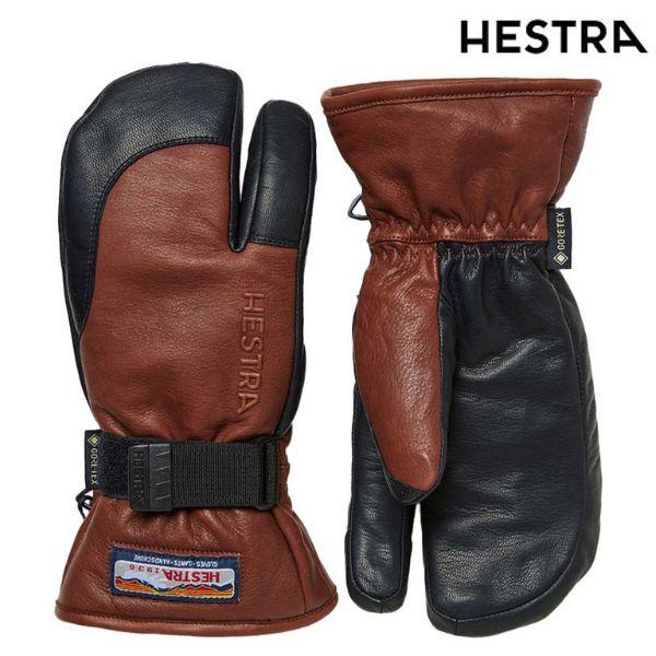 HESTRA 33882 3-FINGER GTX FULLLEATHERGORE-TEX5本指グローブの操作感とミトンの保温力を兼ね備えた3フィンガーモデルは、厳冬期の雪山ライドになくてはならない存在。極寒の時にも指先の冷えに悩まされるこ...
