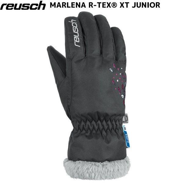 REUSCH MARLENA R-TEX XT JUNIOR ピンクとシルバーの刺繍が入ったかわいいジュニア スキーグローブ女の子の大好きなフェイクファーを使用したかわいらしいデザインが特徴的です。防水シート入りの柔らかく暖かいガールズグロ...