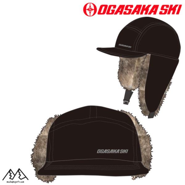 OGASAKA CAP CB/BK オガサカ ファーキャップフラットバイザーキャップカラー：ブラックサイズ： フリー素材：ナイロン・コットン・ポリエステル