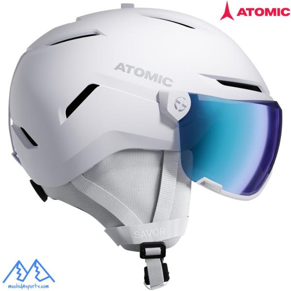 【発売日：2026年11月25日】ATOMIC Savor Visor Stereo White Heatherアトミック バイザーヘルメット　 タフで頑丈（ABSハードシェル）全体を高強度プラスチックで覆った耐久性重視の頑丈な設計。メガネ...