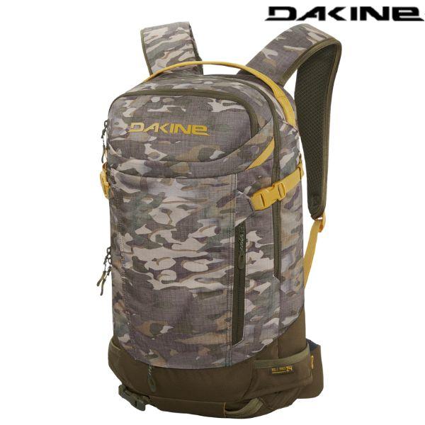 DAKINE HELI PRO 24L  スノーボードやスキー板の搭載が可能です。バックパネルからアクセスできるメインコンパートメントと180度に大きく開くオーガナイザーポケットを備えた２層式。ゴーグル専用ポケットやヘルメットキャリーに加え...