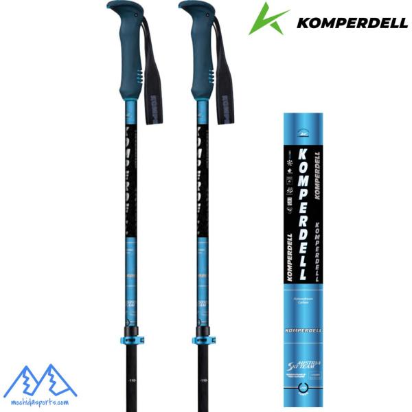 KOMPERDELL Carbon PRO VARIO BLUE　JP model  ALPINE&amp;DEMOをはじめ様々な日本の仕様に対応すべく開発したJAPAN PLANNING MODEL サイズ調整式　スキーポールブルーは柔ら...
