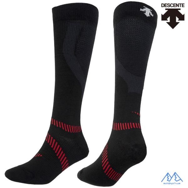 DESCENTE MOVE SOCKS FOR SKI HEATNAVI光を効率よく熱に変換することで優れた保温力を発揮する積極保温素材ヒートナビを採用したスキーソックス 外反スパイラルにより母指球への重心位置を意識することで安定したを滑り...