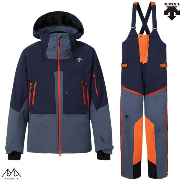 身体を包み込むように精巧に形成したミニマムパターン"S.I.O"を採用したスキージャケット&amp;ビブパンツ・AQUA SCREEN PRO(アクアスクリーンプロ) ：耐水圧 20,000mm、透湿性 20,000g/m2/24h(B-1...