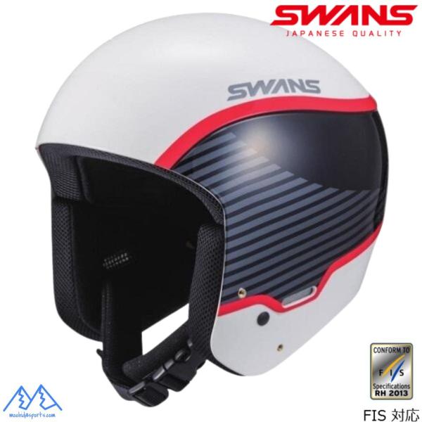SWANS レーシングヘルメット HSR-90FIS-RS P1 BKW耐衝撃性に優れたABS樹脂素材を使用アルペンスキーにおけるすべての要素が凝縮されたFIS認証レーシングモデル日本人の頭にジャストフィットするジャパンフィットモデル品名 ...