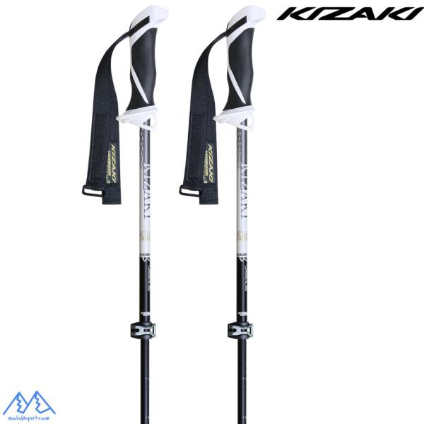 キザキ  サイズ調整式 スキーポールKIZAKI バリアス TL14 細身シャフトを組み合わせた伸縮モデルです。上段には直径14.2mmのアルミ素材、下段には新設計のφ12カーボンで、スイングバランスを大幅にアップさせました。親指をグリップ...