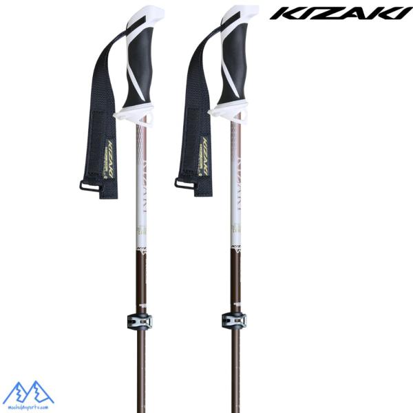 キザキ  サイズ調整式 スキーポールKIZAKI バリアス TL14 細身シャフトを組み合わせた伸縮モデルです。上段には直径14.2mmのアルミ素材、下段には新設計のφ12カーボンで、スイングバランスを大幅にアップさせました。親指をグリップ...