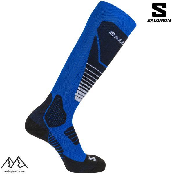 SALOMON S/PRO DAZZLING BLUE BLACK Cane保温性、快適さ、正確な雪面感覚をもたらすスキーソックス。S/MAX ソックスは、快適性を重視するスキーヤーのために、ほんの少し厚めに作られています。快適さ、保温性、...