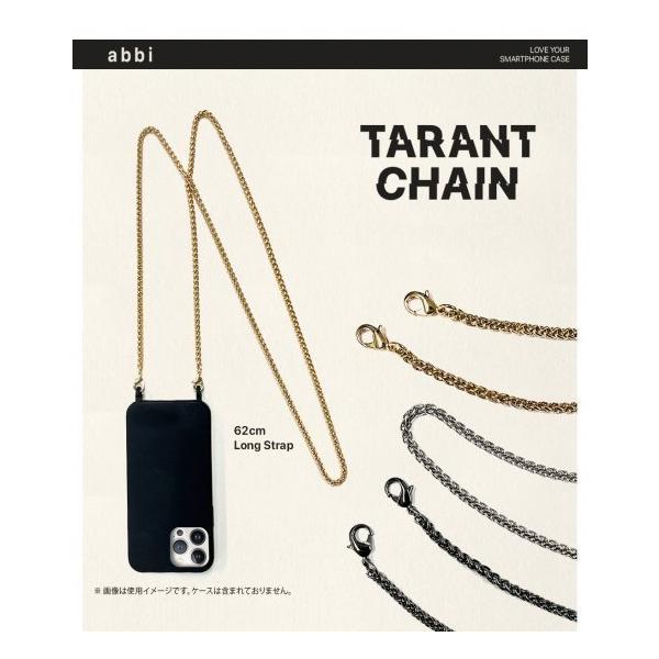 「ターラントチェーンロングストラップ」は、立体的でボリューム感のあるターラントチェーンを、肩や首に掛けられるようにしたロングタイプのチェーンストラップです。煌めきのある美しい外観で、スマートフォン以外にも汎用的に使用いただけます。AB219...
