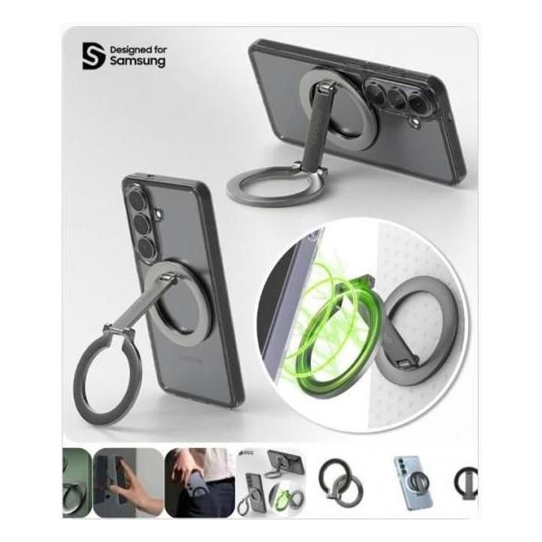 araree「A-RING DUAL」は、両面マグネット構造を採用した多機能スマホリングです。スマートフォンへの装着はもちろん、金属面への固定にも対応。スタンドとしても使える便利なアイテムです。MagSafe対応で着脱もスムーズ。薄型設計で...