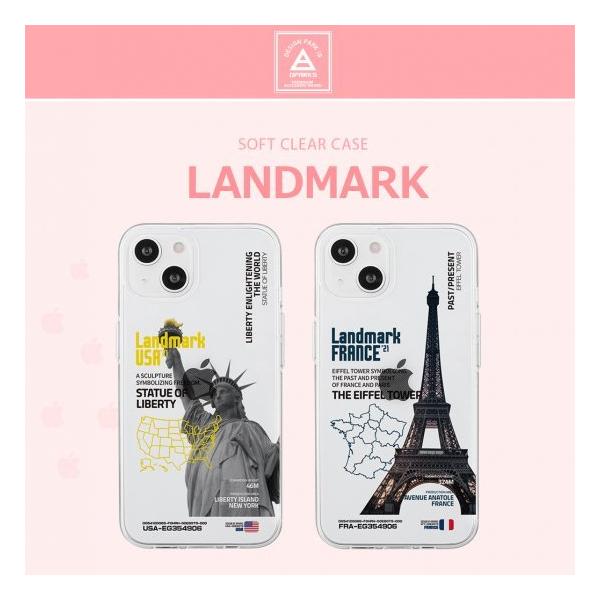 Dparks（ディーパークス）の「ソフトクリアケース」は、透明TPUケースに可愛いイラストが入ったケースです。DS21150i13 DS21151i13●ランドマークのクールなデザインエッフェル塔や、自由の女神像をモチーフにしたクールなデザ...