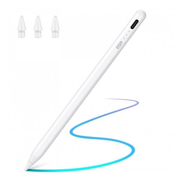 ESR「デジタルペンシル」は、iPadの磁気コネクタに吸着できるスタイラスペンです。Bluetoothペアリング不要で、電源を入れるだけでiPadで描画できます。●iPadの磁気コネクタで吸着磁気コネクタを搭載したiPadに対応し、簡単に吸...