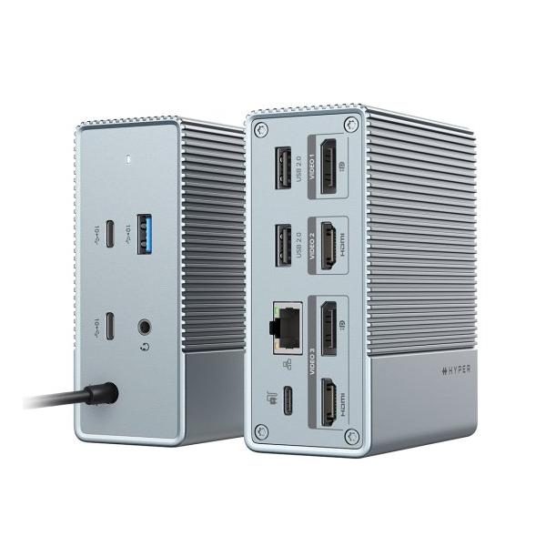 プロフェッショナルのPC・Chromebook・MacBookを最大限に活用するために設計された、パワフルでミニマルなUSB-Cドッキングステーションです。ドライバー不要のプラグ＆プレイで最大3台までディスプレイを拡張。12の多彩なポートで...