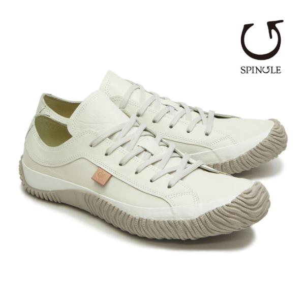 スピングルムーブ SPINGLE MOVE スニーカー 革靴 SPM-110 IVORY アイボリー メンズサイズ ローカット ビジカジ 白 ...