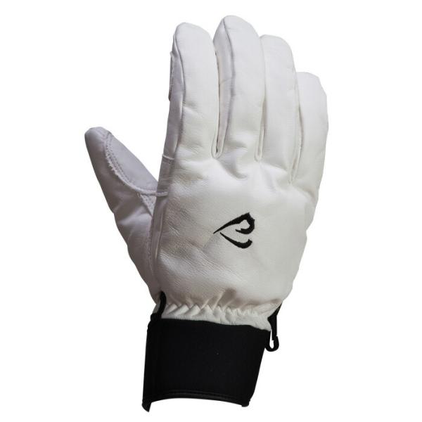 ID one (アイディーワン) スキーグローブ 日本生産 クロスライドレザーN ホワイト/ブラック スキー手袋 牛革 防水 冬 暖かい手袋 IDoneski.comID one オリジナル　グローブアイディーロゴの向きをポールを握った時に...