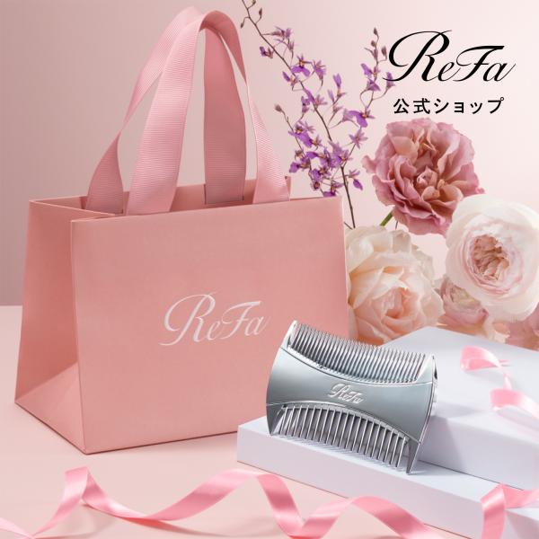 髪、やさしく整えて、あふれるツヤ。新発想・エアリーコーミンき。専用ポーチ付ReFa MTG 公式 かわいい ツヤ ヘア コーム ブラシ くし クシ 摩擦レス ステンレス 前髪 後ろ髪サラサラ　さらさら　まとまり　持ち運び　ショート　ロング　...