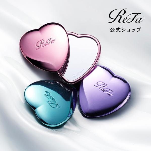 ReFa HEART MIRROR 割れにくい 薄型 軽量 手のひらサイズ プレゼント ギフト ヘアケア コンパクトミラー ブランド キラキラ メッセージ刻印入りReFa refa リファ りふぁ MTG 公式 10代 20代 30代 40...