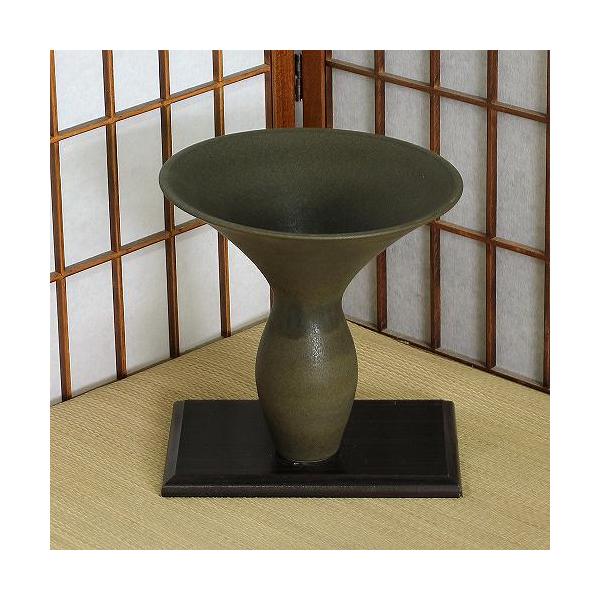 【スペック】花器：Φ24×高23.5(cm) 信楽焼・国産【備考】1点物、数量限定物の商品となります。花台などは付きません。華道用品にて別売りで販売しております。箱に入れてお届けします。池坊などの、華道、生花用としてお使い頂ける、おしゃれな...