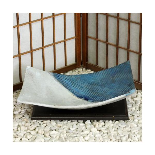 【スペック】水盤  15号：幅42.5×奥行28×高さ10(cm) 信楽焼・国産【備考】花台等は付きません。華道用品にて販売しております。専用のボール箱にお入れしてお届けします。池坊・嵯峨御流など、華道、生花用としてお使い頂けるおしゃれな生...