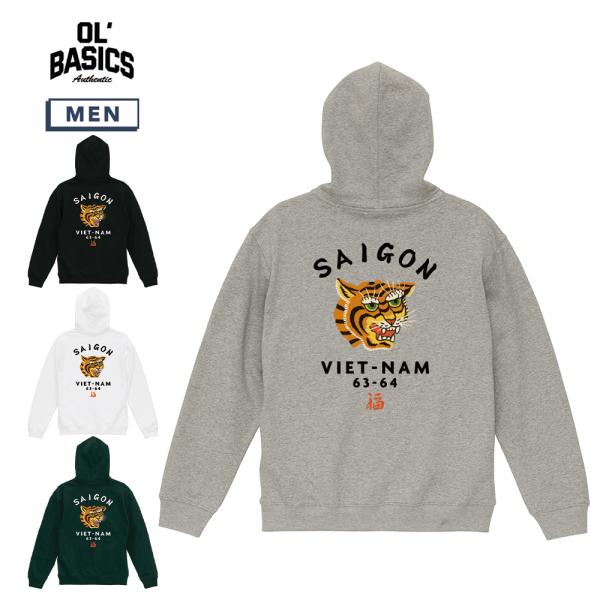 【商品説明】タイガーイラストが目を惹く、アメカジデザインのプリント 裏パイル プルオーバーパーカー。・タイガーイラストをプリントしたスエットパーカー・生地は程よい柔らかさがありながら、適度な厚みのある8.8オンス生地・裏地は伸縮性と吸水性が...