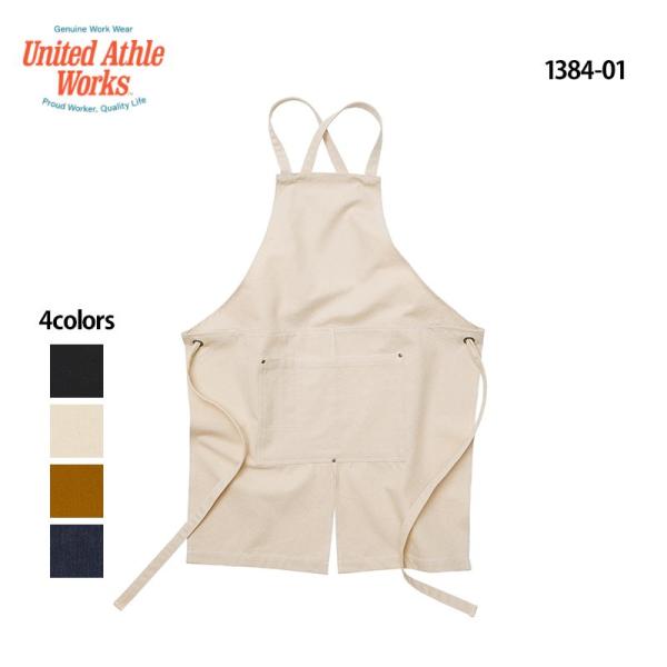 ■商品名United Athle / ユナイテッドアスレ 1384-01　ウォッシュ キャンバス＆ツイル エプロン（クロスタイプ）■商品説明文しゃがみやすいため、キッチンからガーデニングと幅広いワークウェアとしても利用可能。ペン差し付きの大...