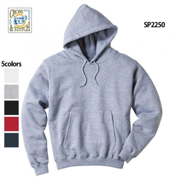 ■商品名 CROSS＆STITCH / クロス＆ステッチ(クロスステッチ) SP2250 10.0オンス レギュラーウェイト スウェット 無地プルオーバーパーカ(裏パイル)■商品説明文程よい厚みが着心地抜群のベーシックなプルオーバーの無地パ...